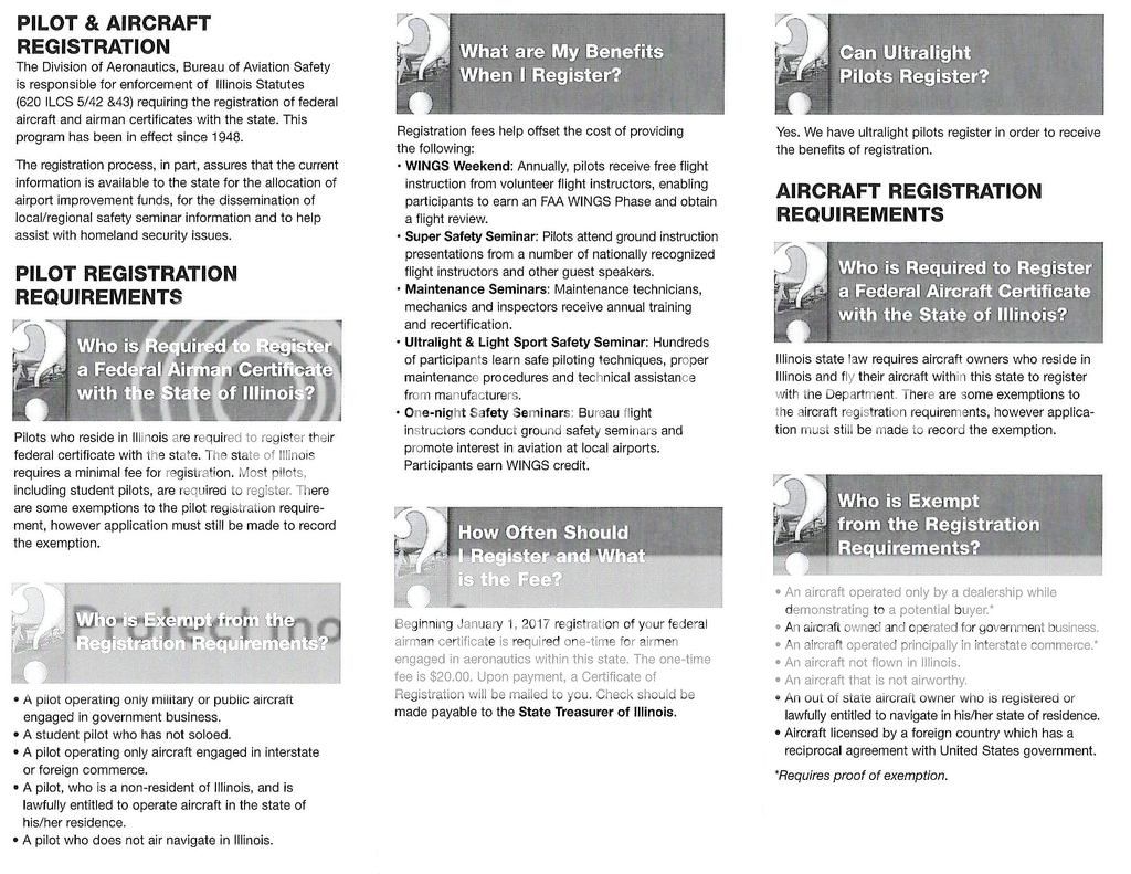 Illinois taxes Pilots and Airplanes. Letter from IDOT | Pilots of America